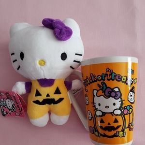 Hello Kitty | Other | Hello Kitty Halloween Mug Mini Plush Set Sanrio ...